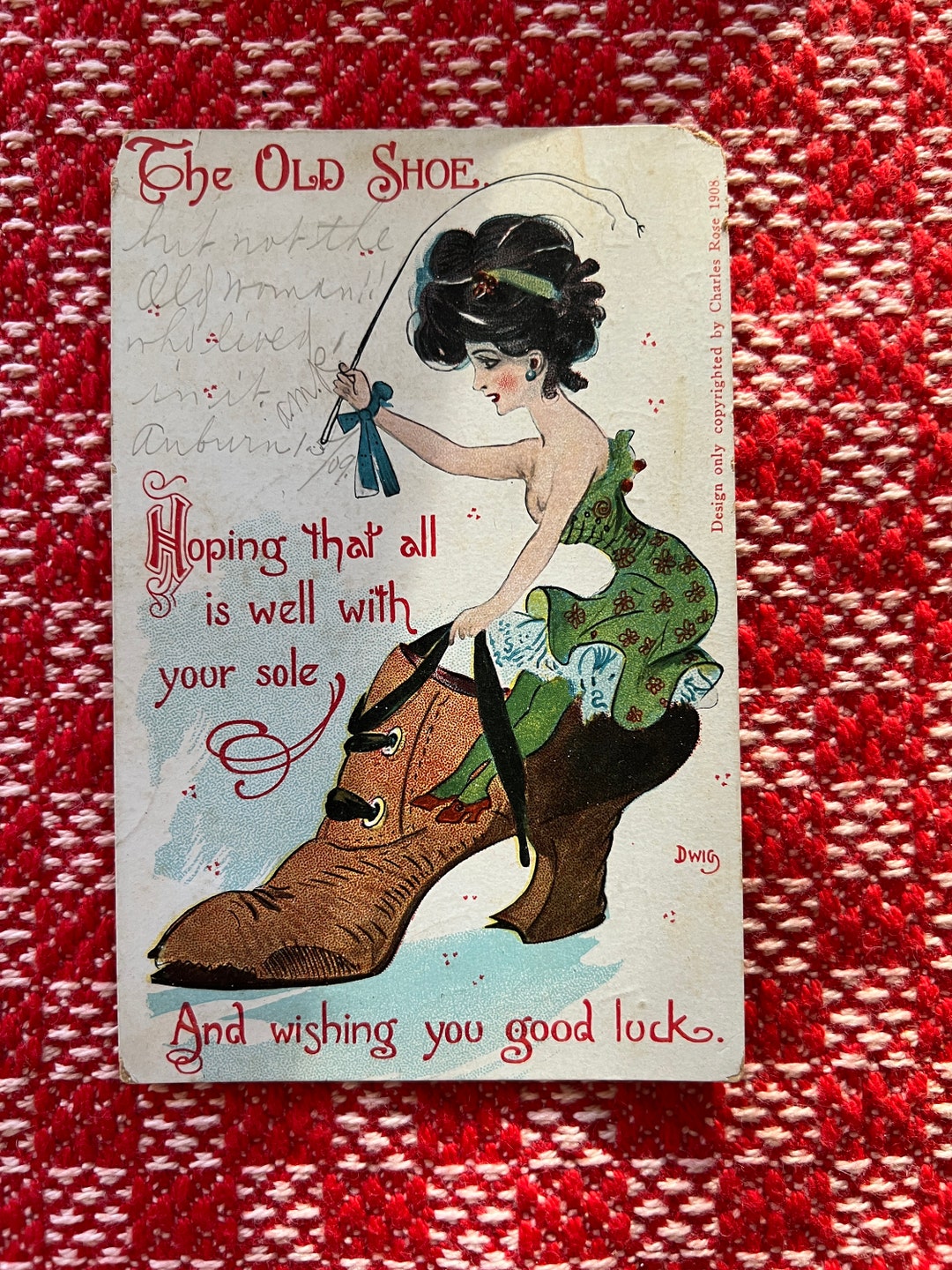 Rare "the Old Shoe Hoping All is Well With Your Sole and Wishing You ...