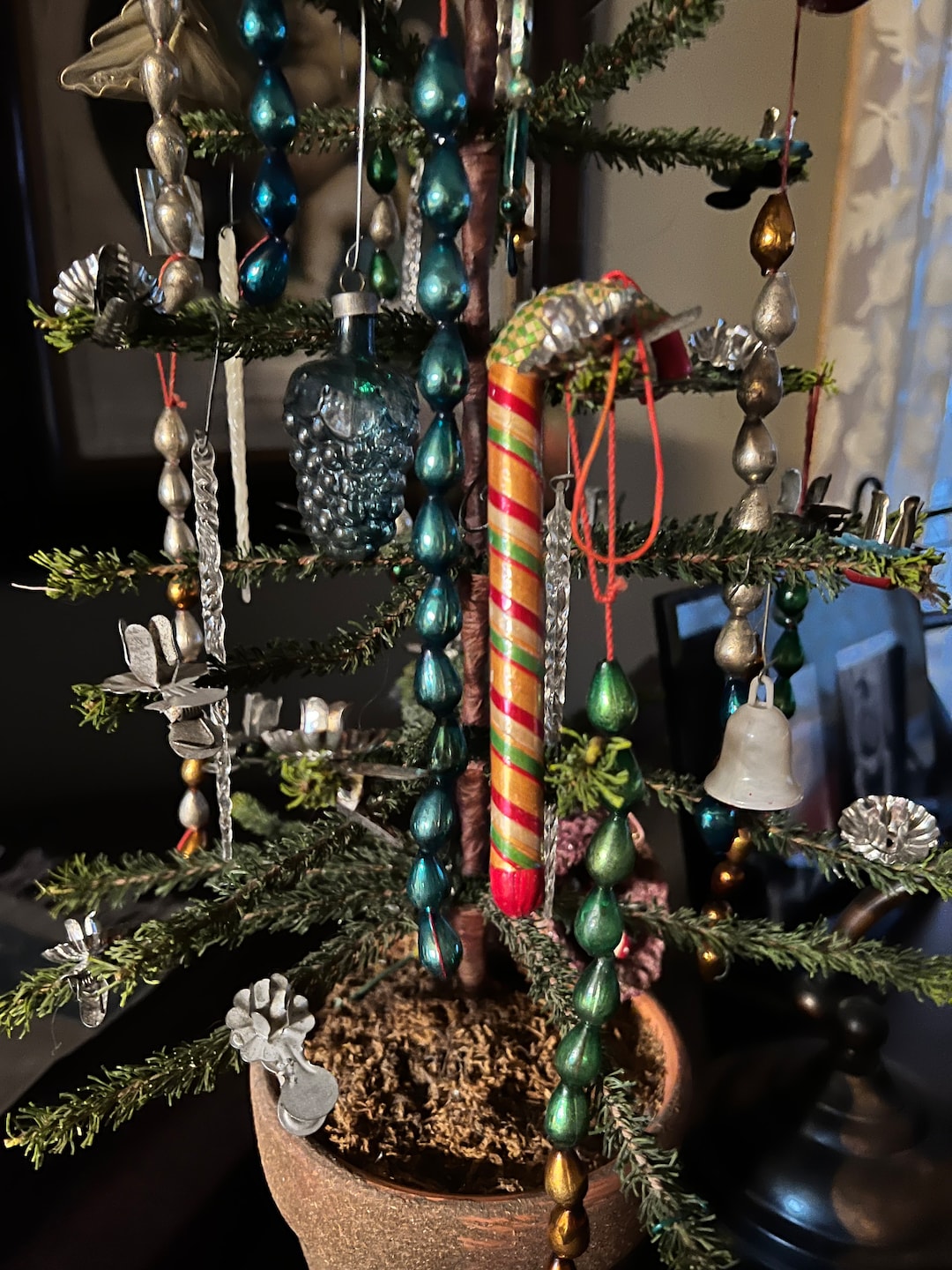 A Rare Find Kitschy Vintage Christmas Candy Cane Multi-colored Striped ...