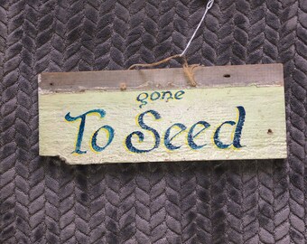 Wood Garden Seed Sign - Etsy