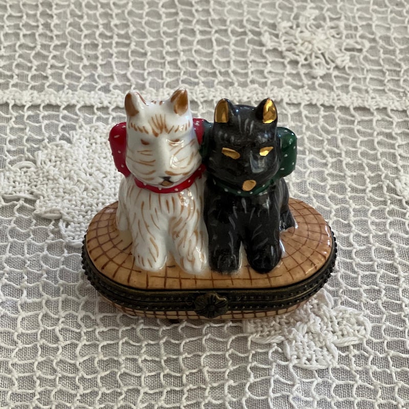 Limoges Cat - Etsy