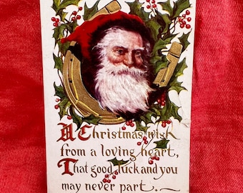 Antique Embossed Christmas Postcard - Etsy