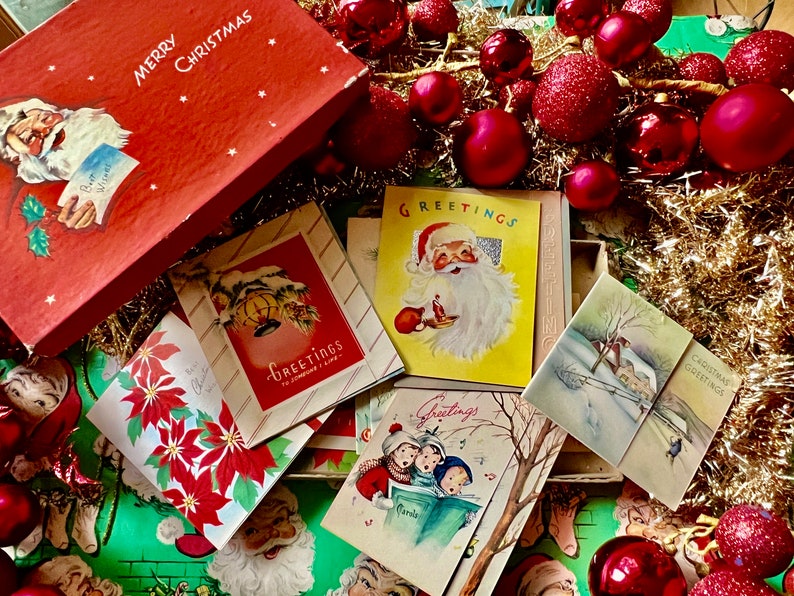 Retro Nostalgic Vintage Boxed Set of Christmas Holiday Greeting Cards ...