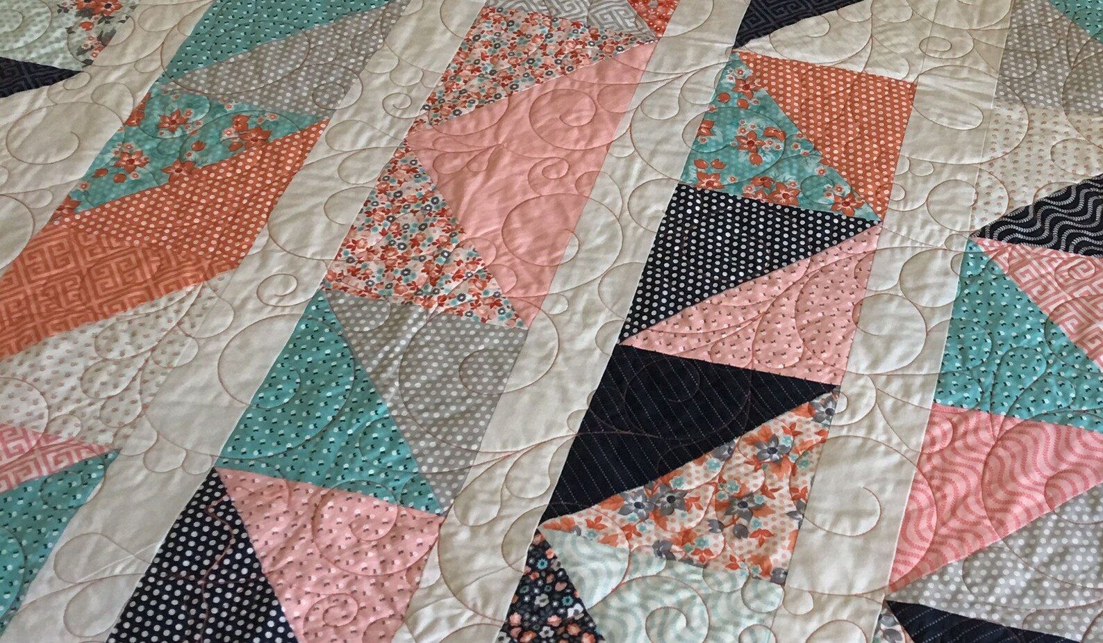PDF Pattern | Mixed Triangles Quilt Pattern | Quilting Pattern ...