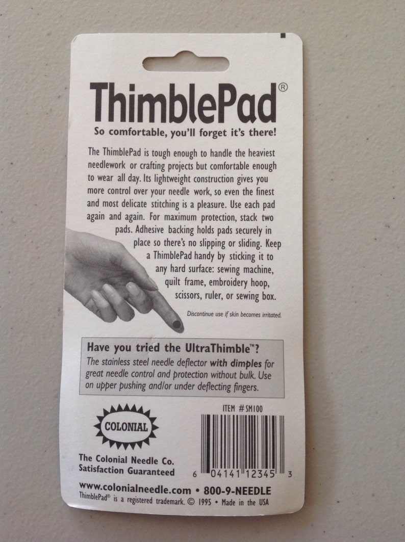 Self Stick Thimble Pads for Hand Stitching. Sewing and Quilting - Etsy ...