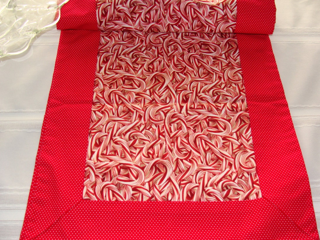 Candy Cane 70 Inch Table Runner - Etsy