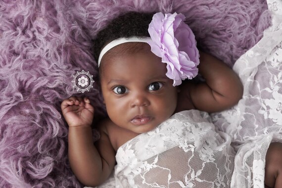 Delaney Lavender Headband Lavender Flower Headband Baby Girl Headband Baby Headband Photo Prop Newborn Prop Baby Girl Photo Prop Etsy