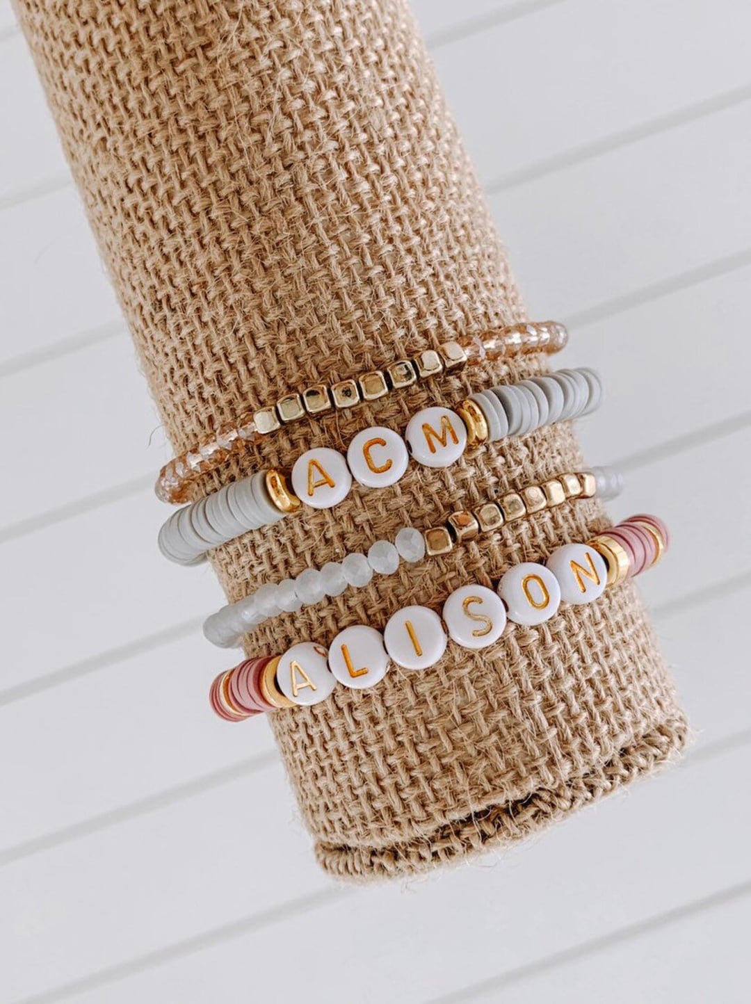 Custom Name Beaded Bracelet / Personalized Bracelet / Personalized Name ...