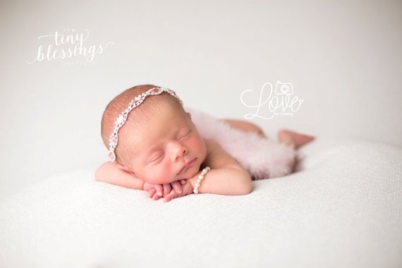 Pink Baby Wing Set / Baby Angel Wing Set / Rhinestone Headband - Etsy