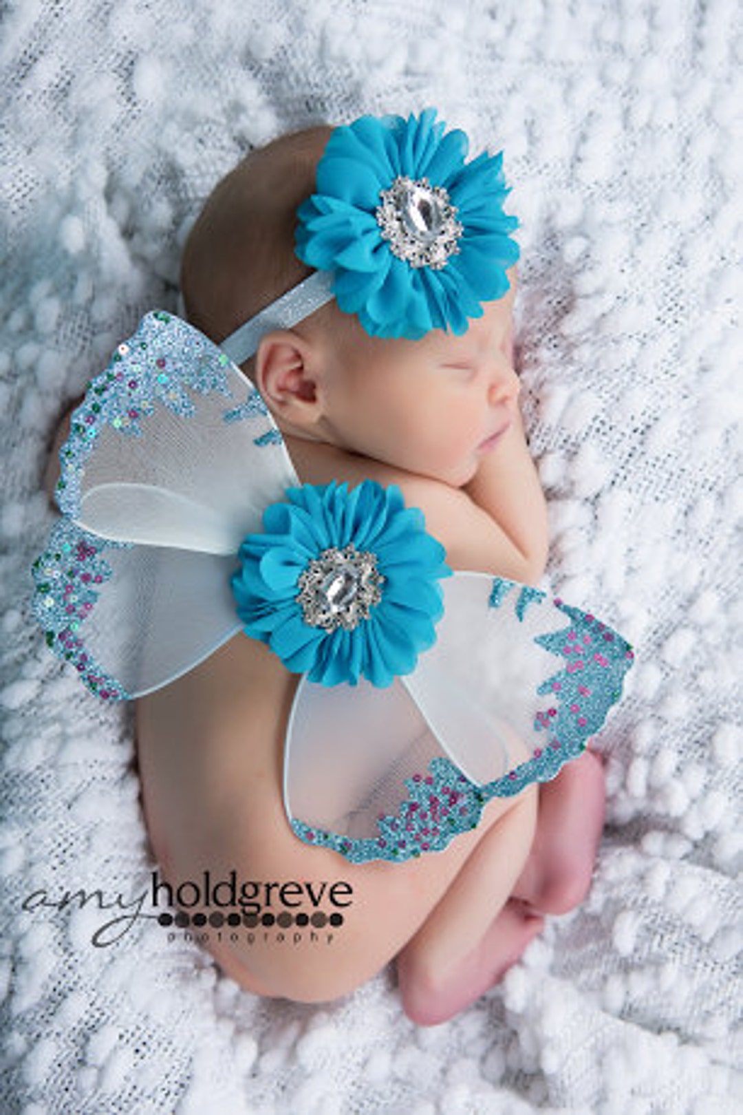 Turquoise Butterfly Wing Set / Newborn Wings / Newborn Wing Prop / Baby ...