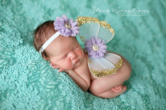 Light Blue and Lavender Butterfly Wing Set Newborn Wings - Etsy