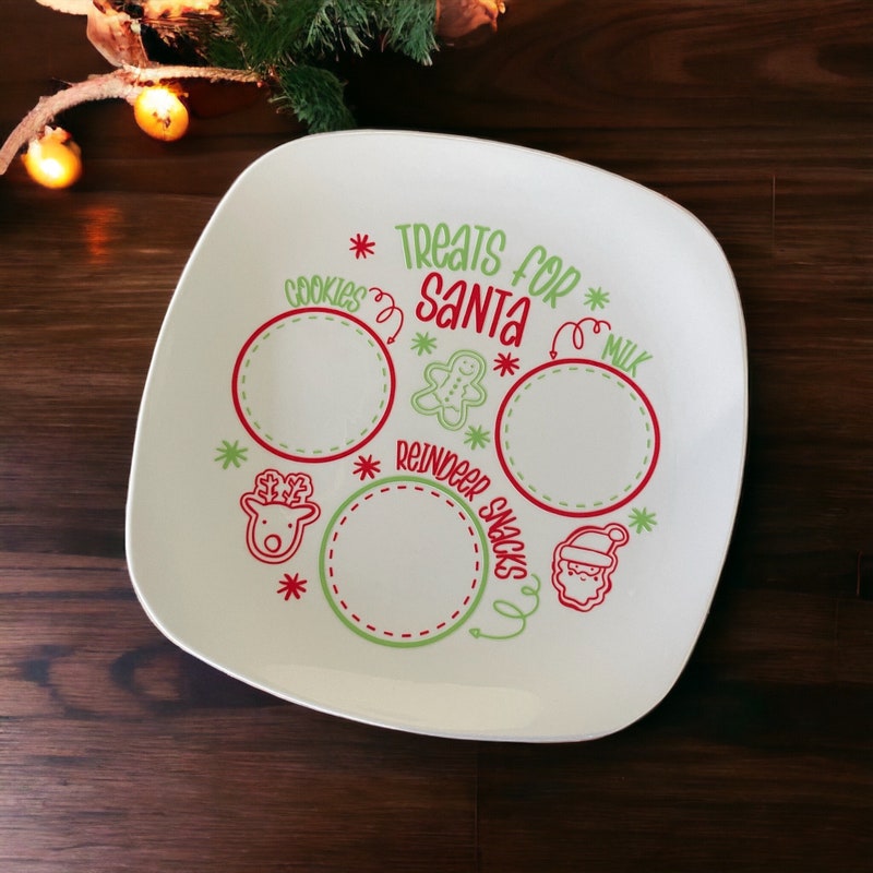 Santa Plate - Etsy