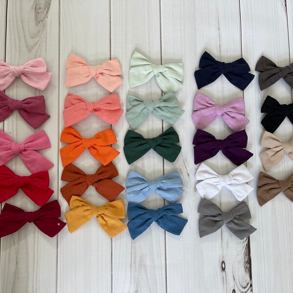 Solid Colored Bows - Etsy