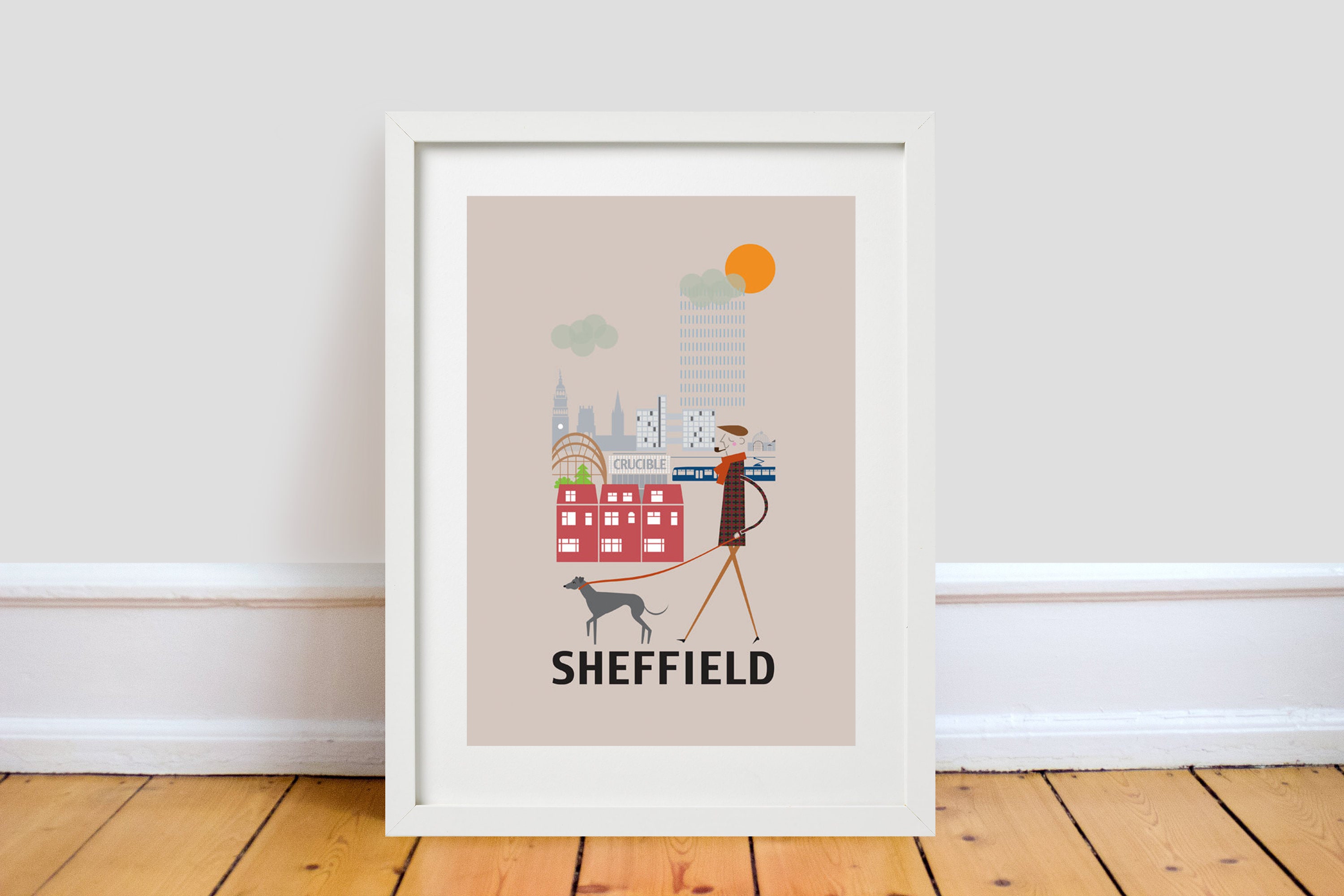 Sheffield Print A4/A3/A2 Poster Wall Art City Skyline - Etsy UK