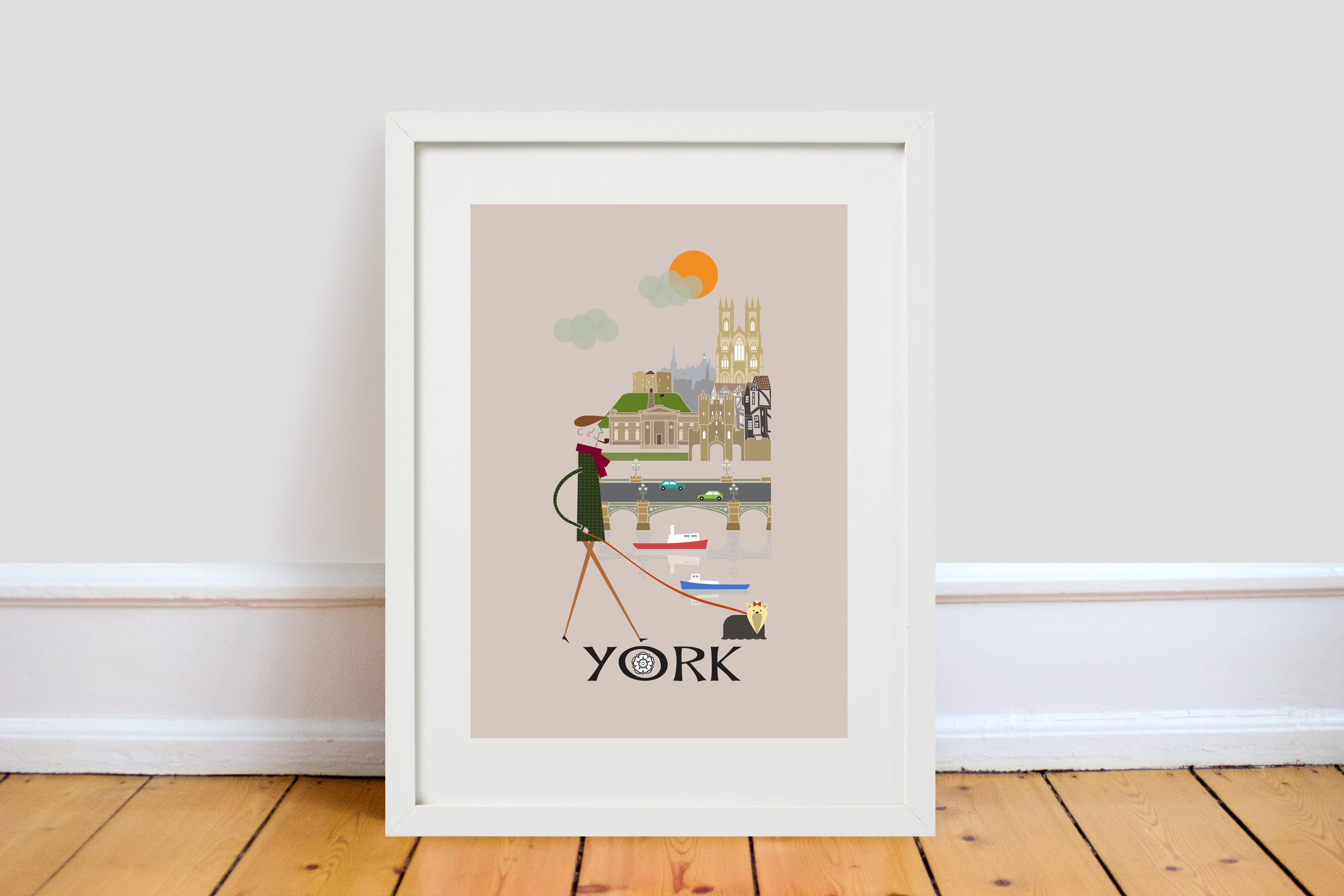 York City Print A4/A3/A2 Poster Wall Art Cityscape Skyline | Etsy