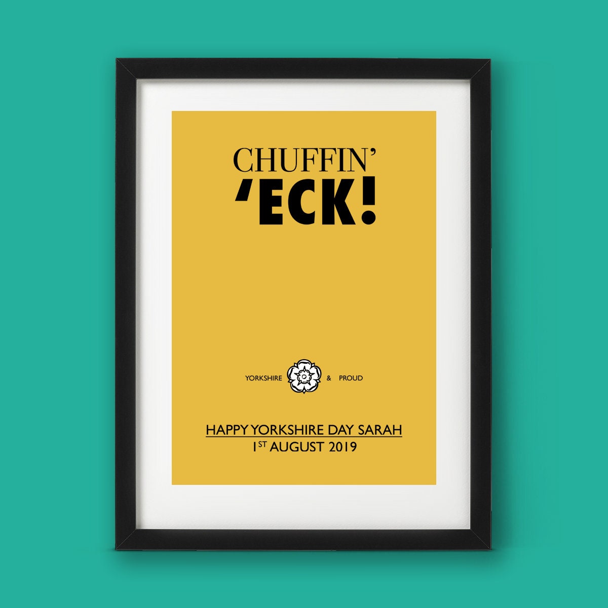 Chuffin' 'Eck Heck Print Yorkshire Dialect | Etsy