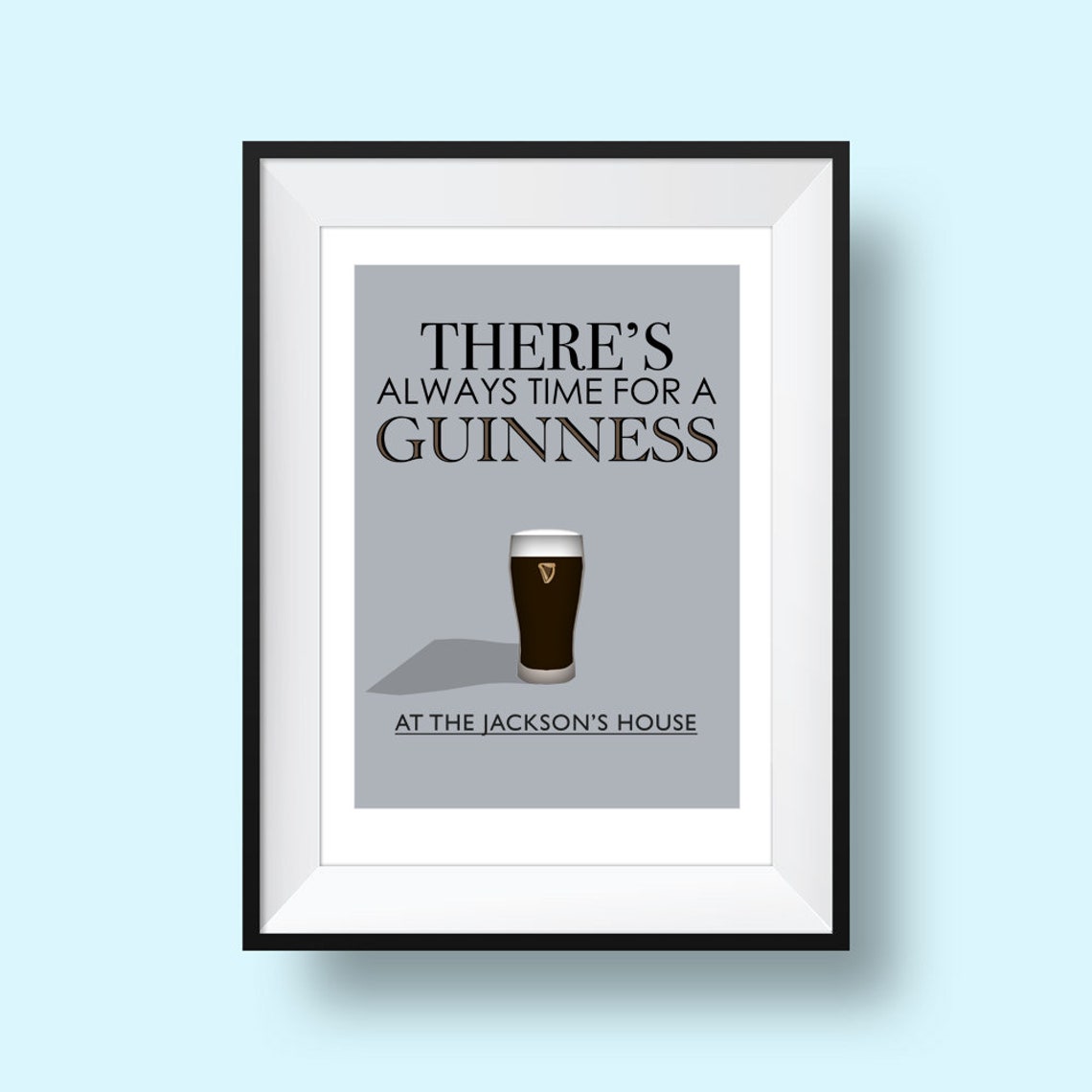 Personalised Guinness Print A4/A3/A2 Art Gift Poster Digital - Etsy