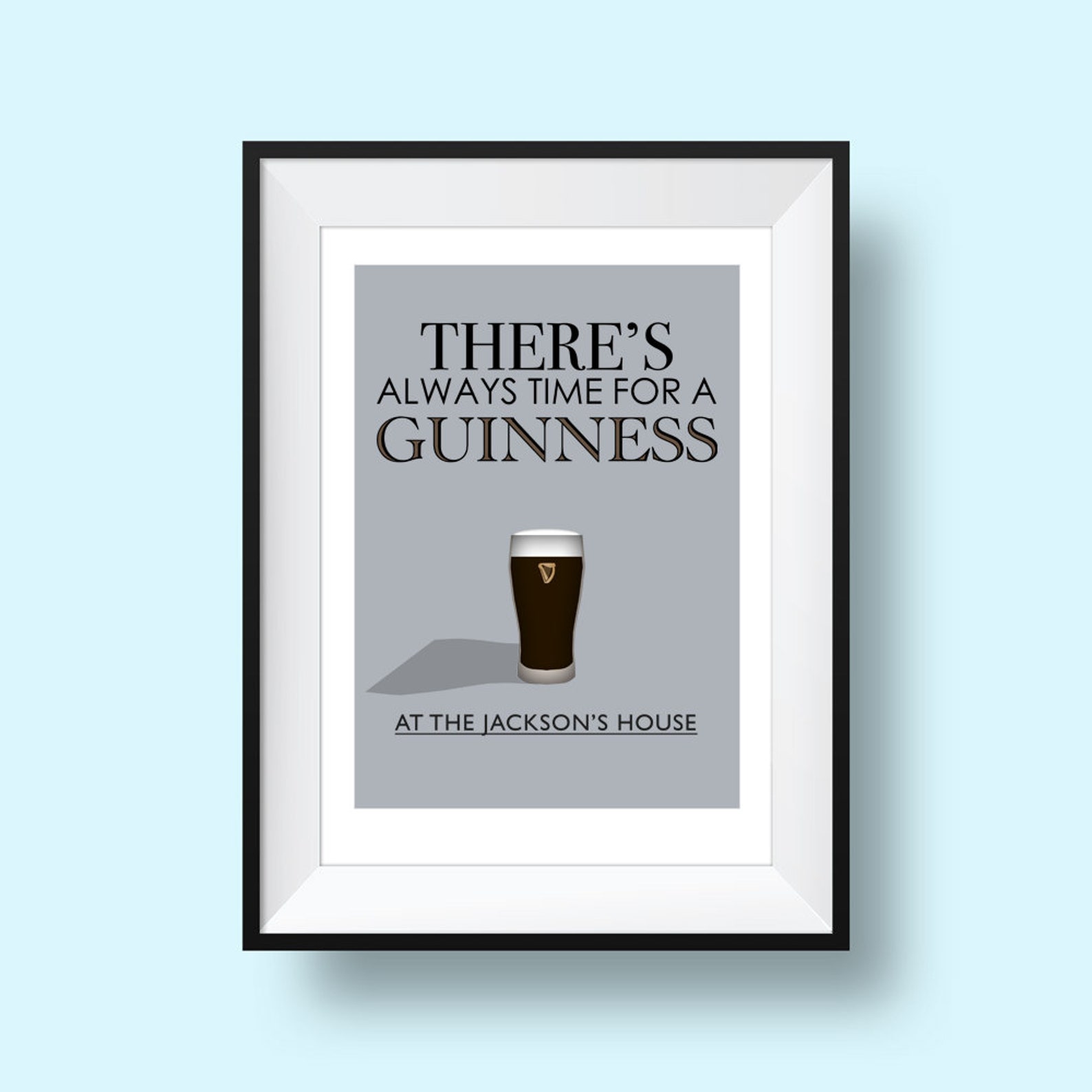 Personalised Guinness Print A4/A3/A2 Art Gift Poster Digital - Etsy