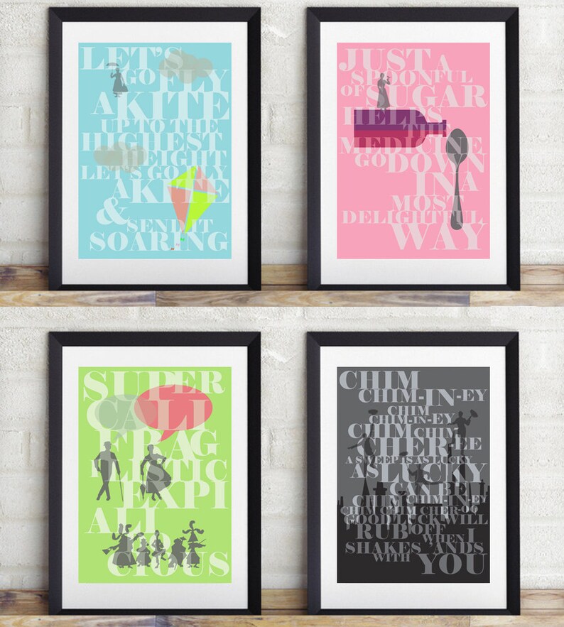 Chim Chimney Chim Chim Cher-ee Mary Poppins Movie Quote A4-A2 - Etsy