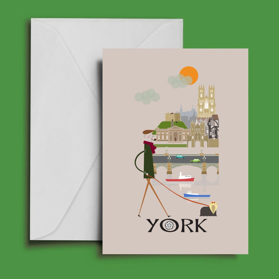 Leeds City Greeting Card Art City Skyline Yorkshire Design - Etsy