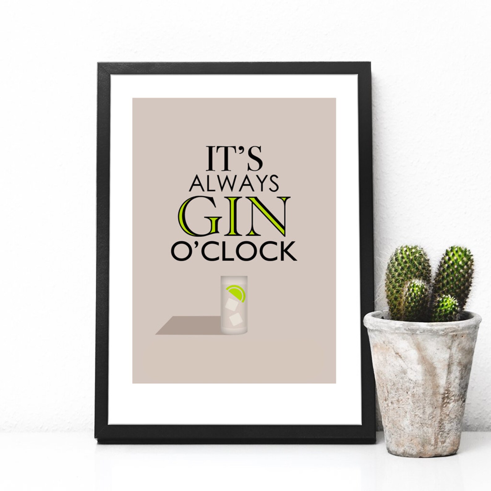 Personalised It's Always Gin O'clock Print A4-A2 - Etsy