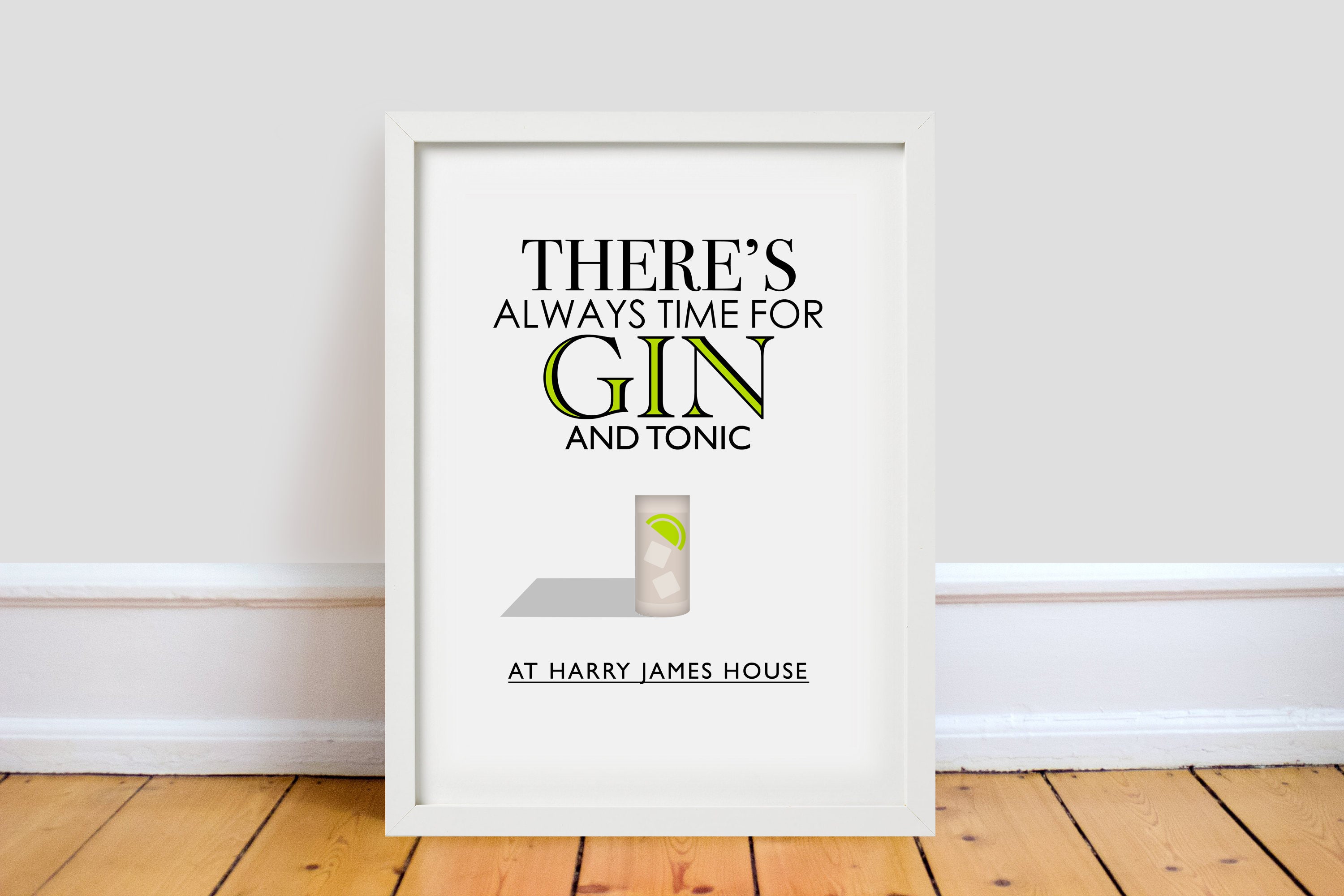 Personalised There's Always Time for Gin and Tonic Print - Etsy UK
