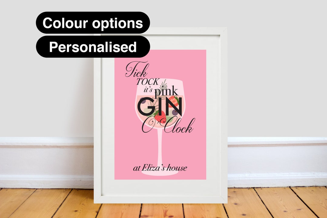 Personalised Gin Print A4/A3/A2 - Wedding - Birthday Gin Gift - Gin ...