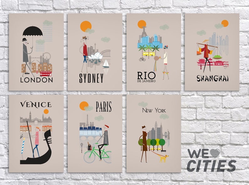 York City Print A4/A3/A2 Poster Wall Art Cityscape Skyline - Etsy