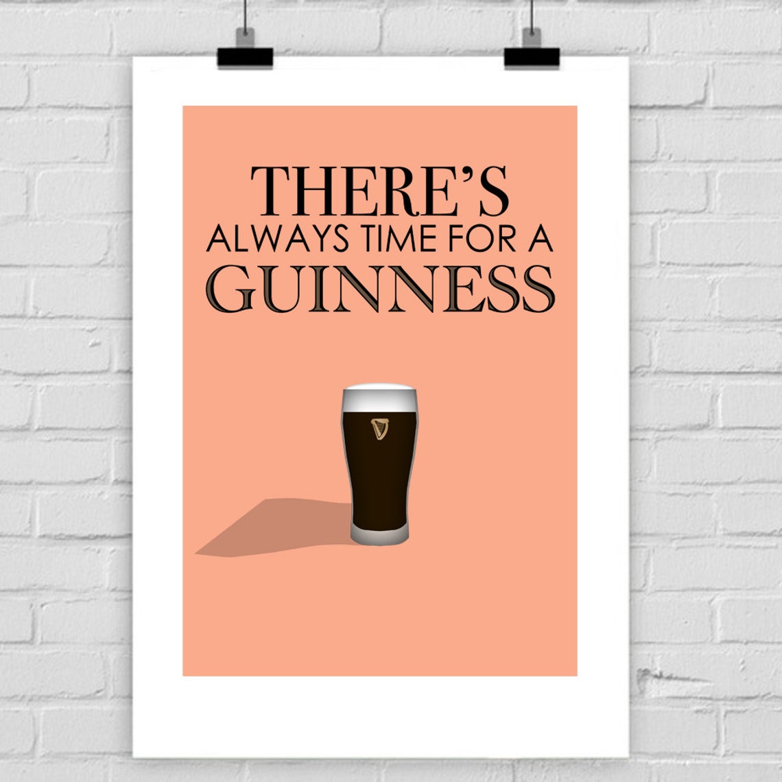 Personalised Guinness Print A4/A3/A2 Art Gift Poster Digital - Etsy