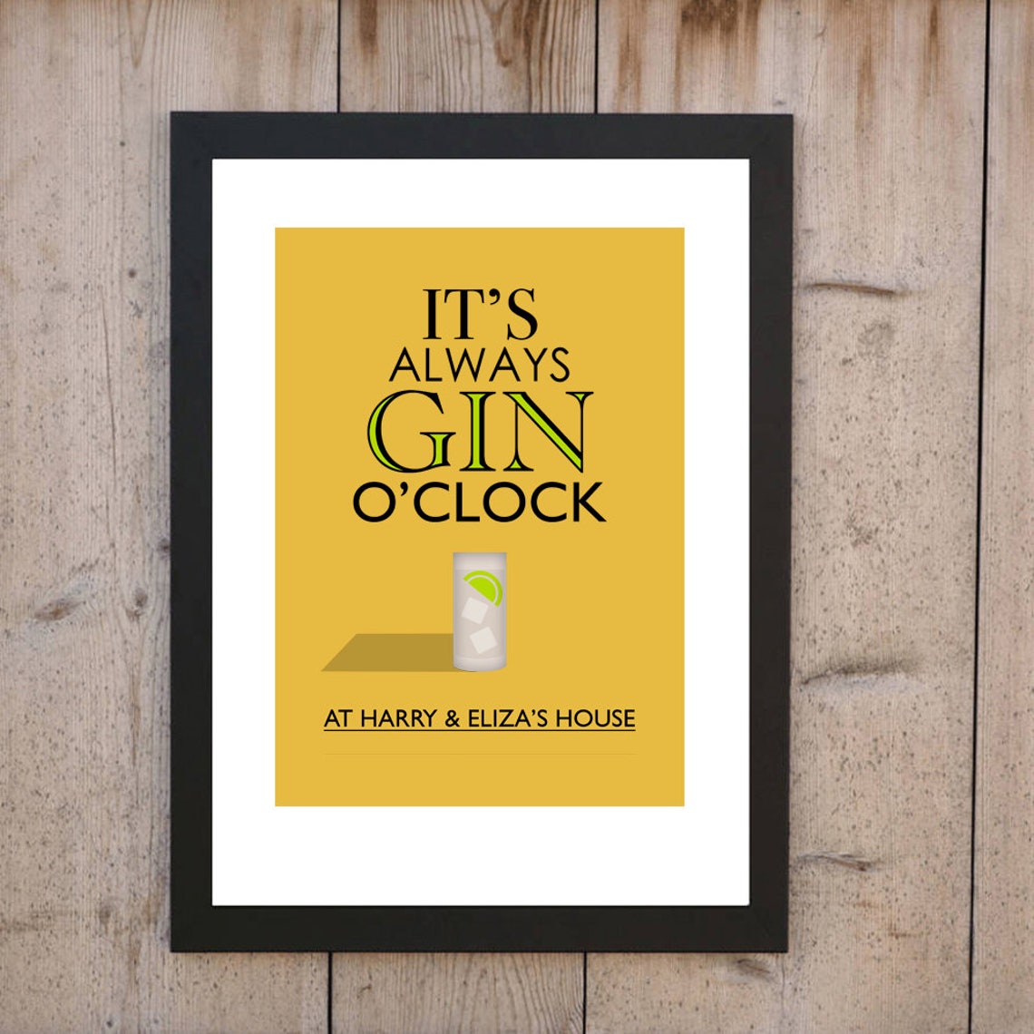 Personalised It's Always Gin O'clock Print A4-A2 - Etsy
