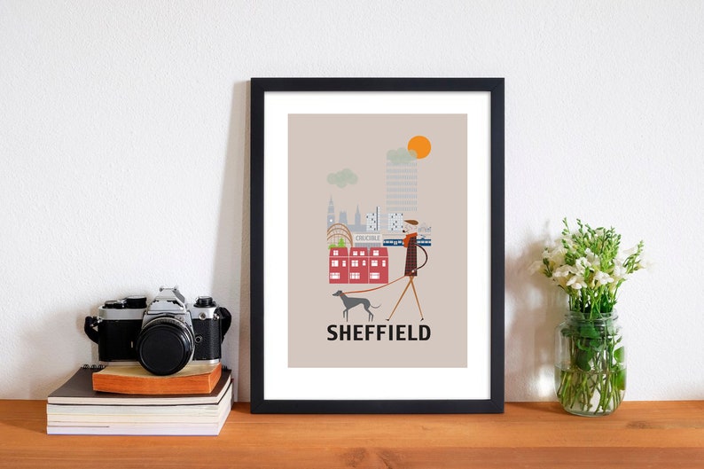 Sheffield Print A4/A3/A2 Poster Wall Art City Skyline - Etsy UK