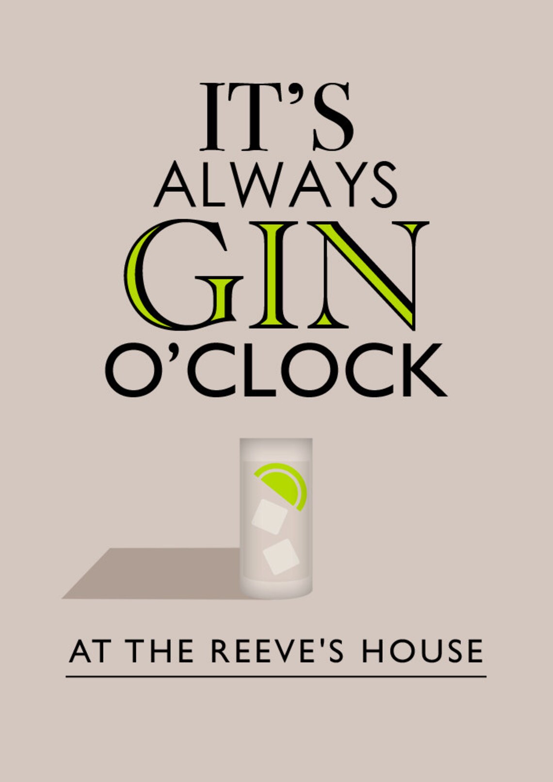 Personalised It's Always Gin O'clock Print A4-A2 - Etsy