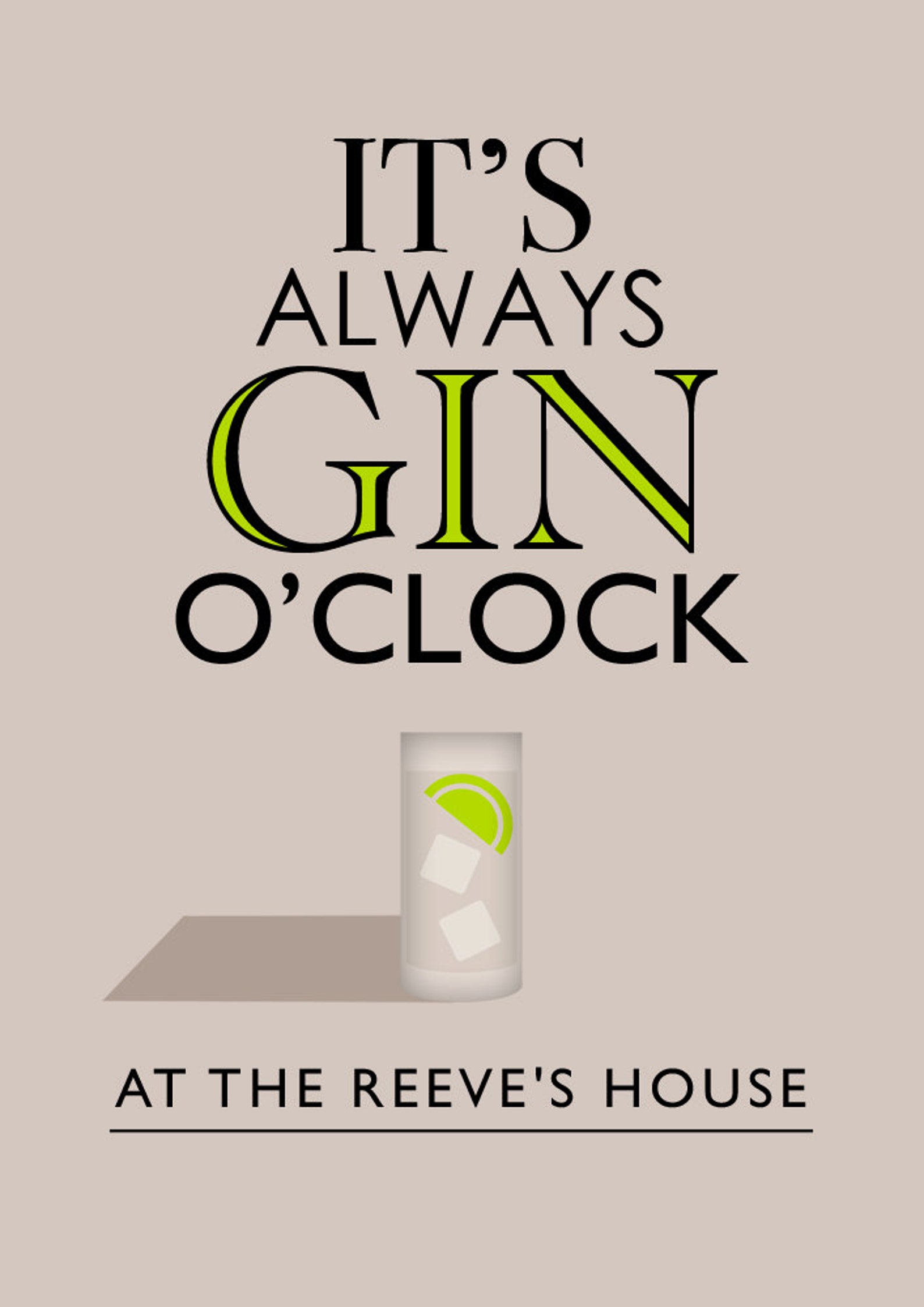 Personalised It's Always Gin O'clock Print A4-A2 - Etsy