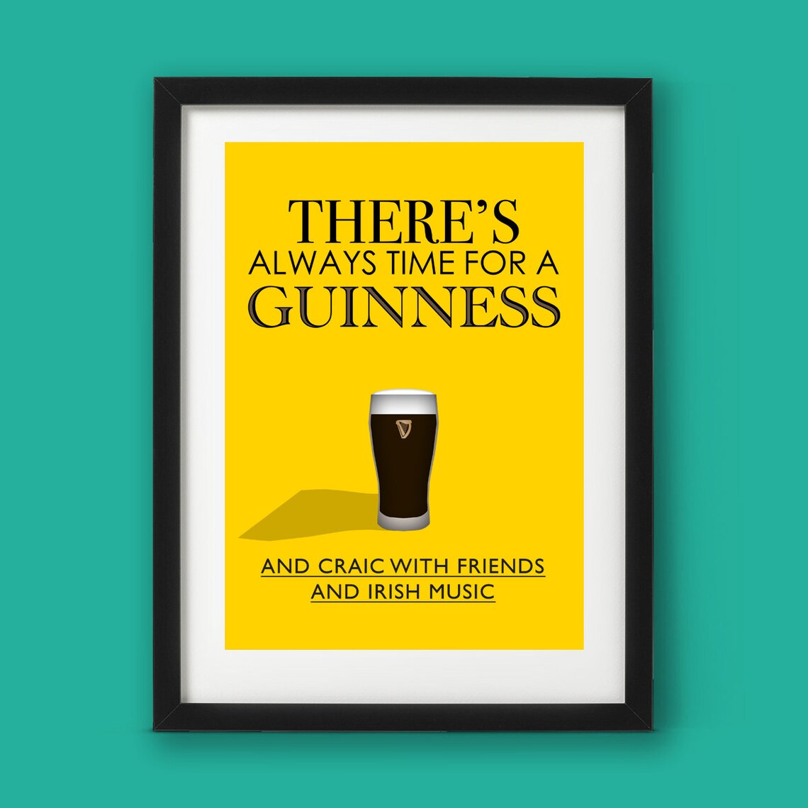 Personalised Guinness Print A4/A3/A2 Art Gift Poster Digital - Etsy