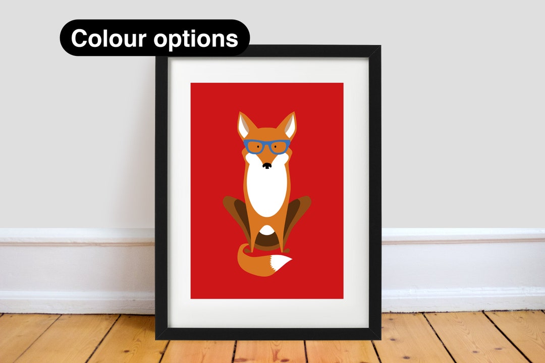 Foxy Geek Intelligent Fox Print A4/A3/A2 Poster Wall Digital - Etsy