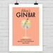 Personalised Gin Print A4/A3/A2 Wedding Birthday Gin Gift Gin Poster ...