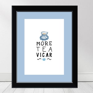 More Tea Vicar Print - Poster Wall Art Decor Home Retro Vintage ...