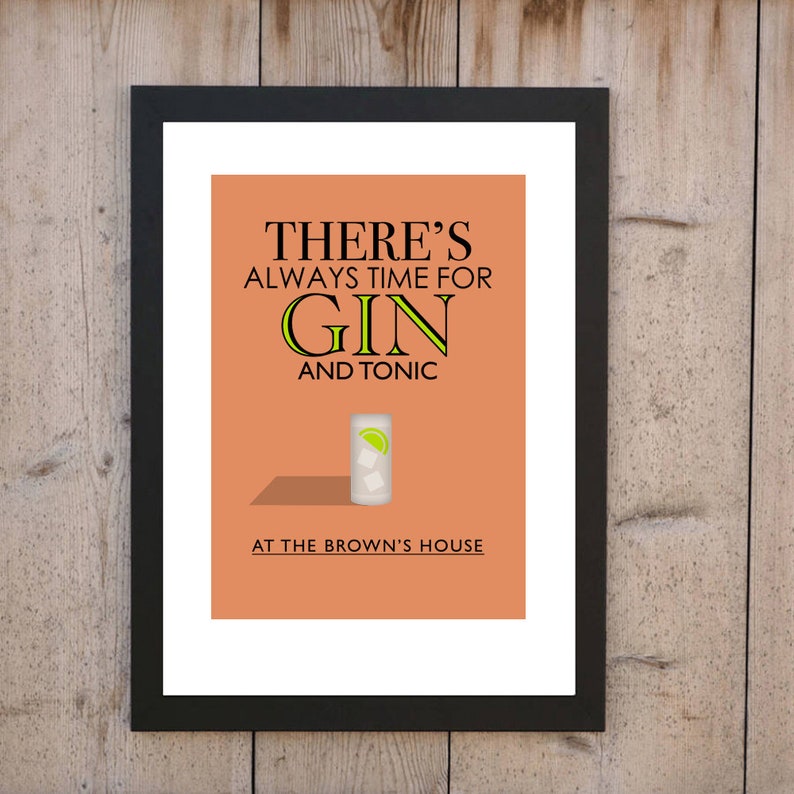 Personalised There's Always Time for Gin and Tonic Print - Etsy