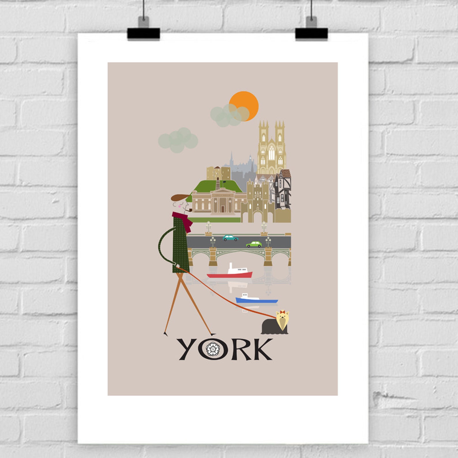 York City Print A4/A3/A2 Poster Wall Art Cityscape Skyline - Etsy