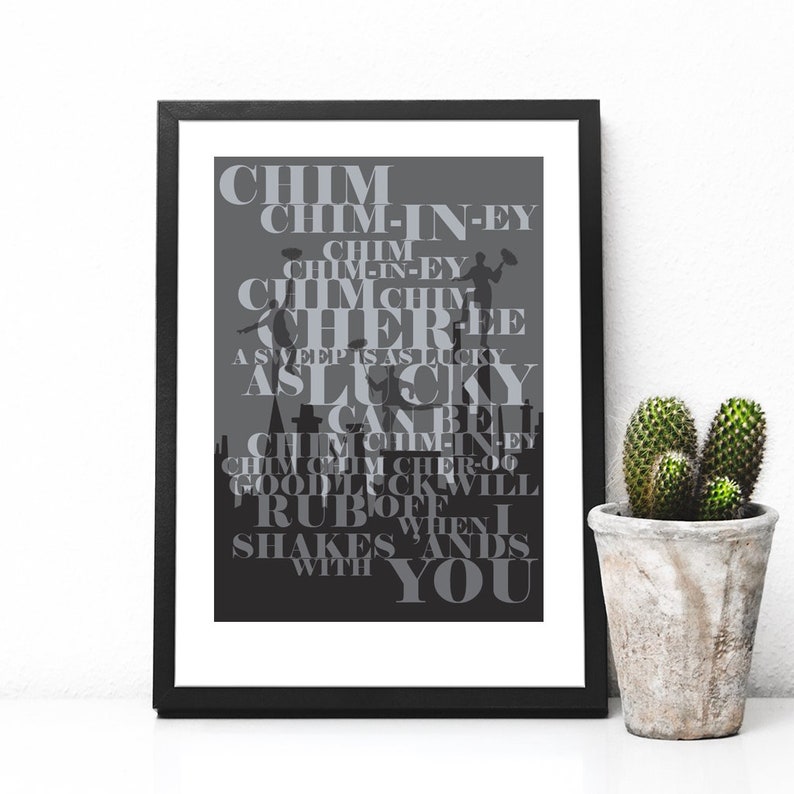 Chim Chimney Chim Chim Cher-ee Mary Poppins Movie Quote A4-A2 - Etsy