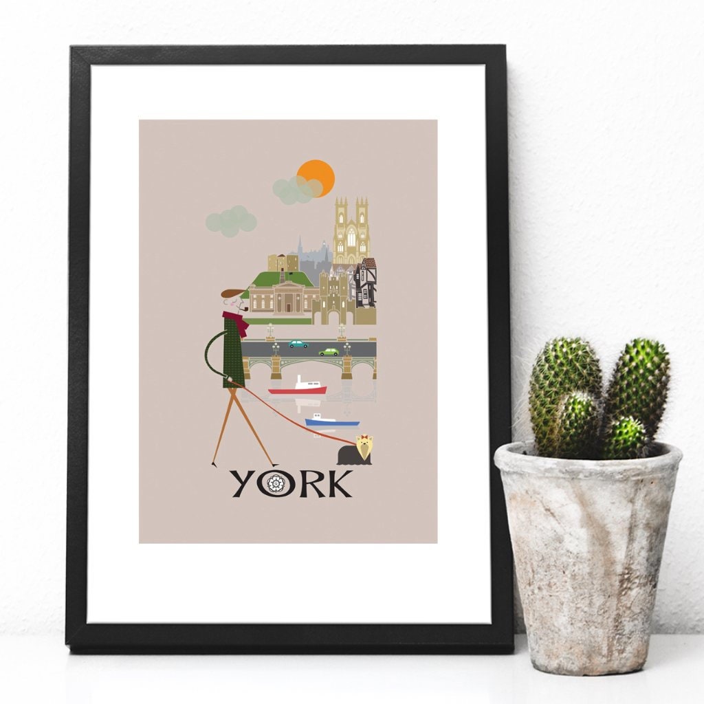 York City Print A4/A3/A2 Poster Wall Art Cityscape Skyline | Etsy