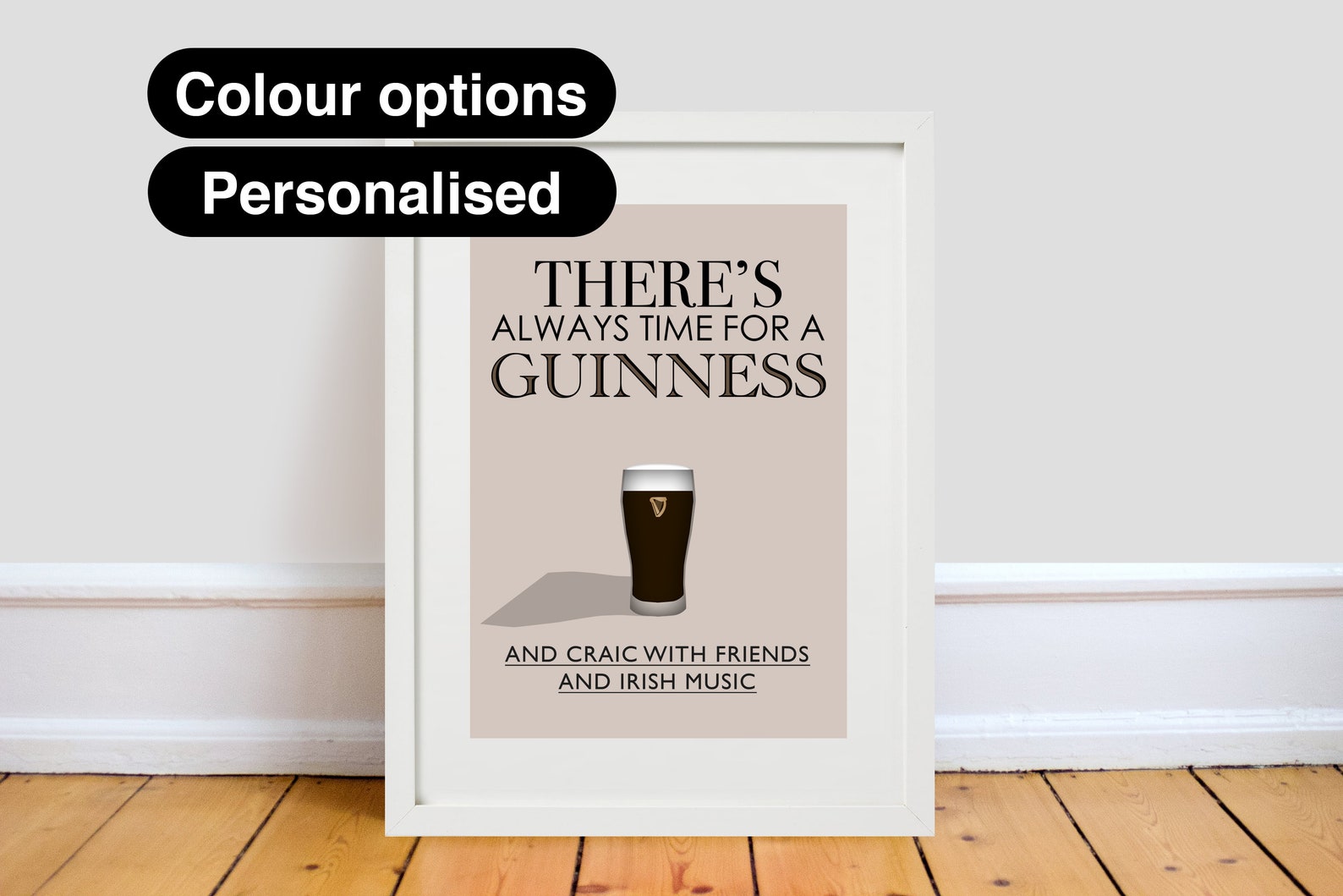 Personalised Guinness Print A4/A3/A2 Art Gift Poster Digital - Etsy