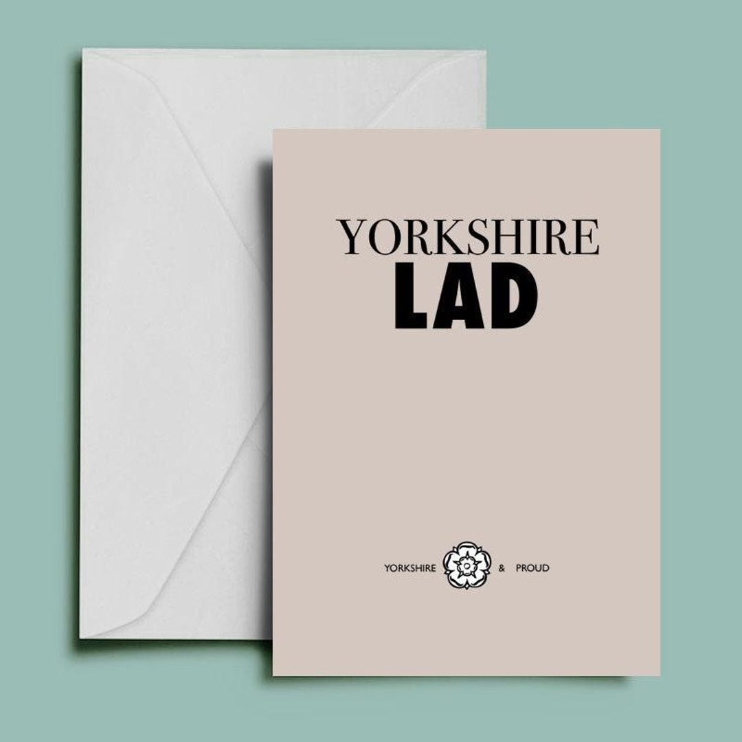 Yorkshire Lad Greetings Card - Funny Humour A6 Card - Etsy