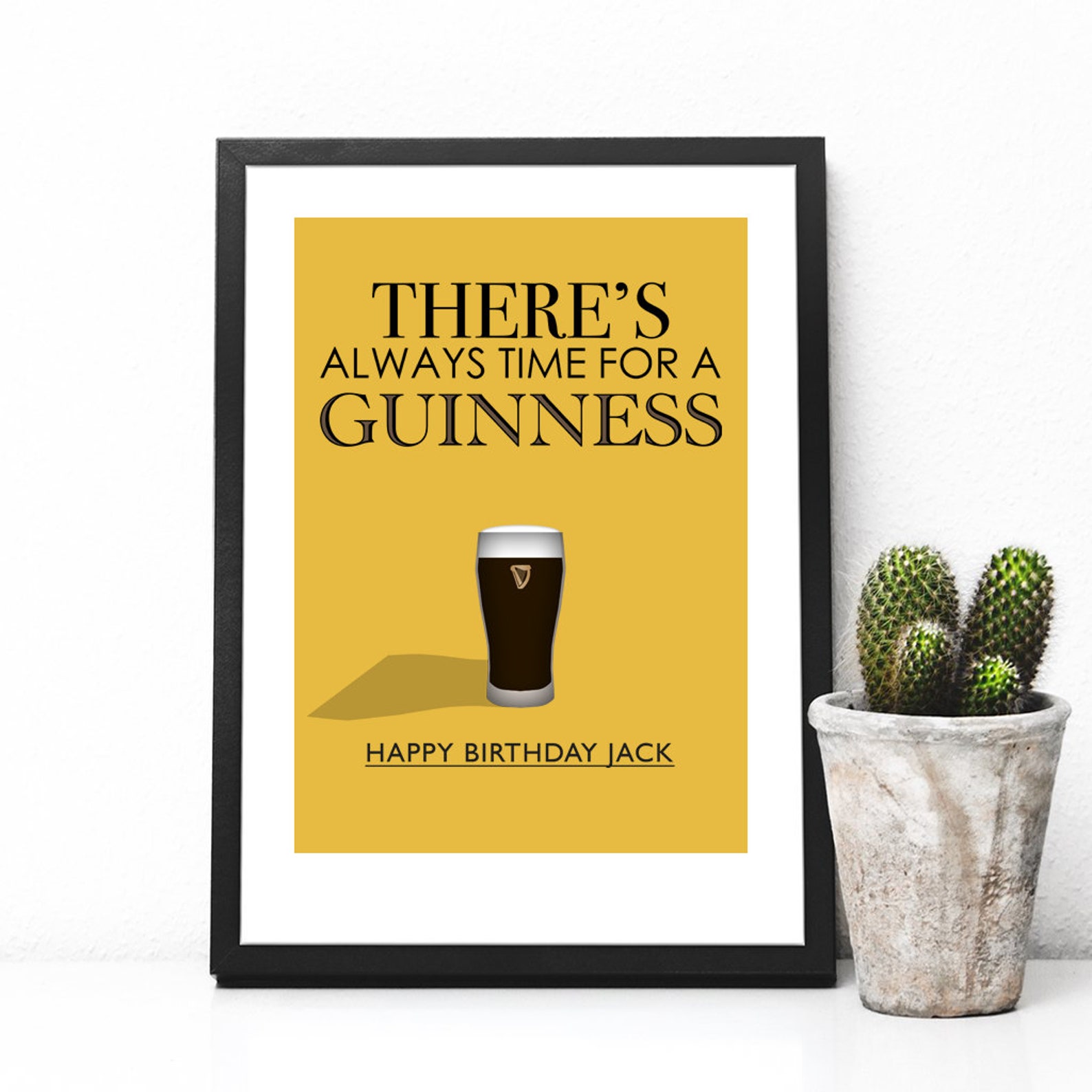 Personalised Guinness Print A4/A3/A2 Art Gift Poster Digital - Etsy