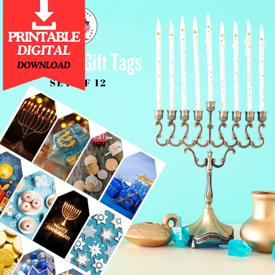 Celebrate Hanukkah With Gift Tags Chanukah Decor Printable Holiday ...