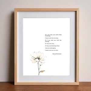 Poem Wall Decor Emily Dickinson PRINTABLE Poetry - Literary Art Digital ...