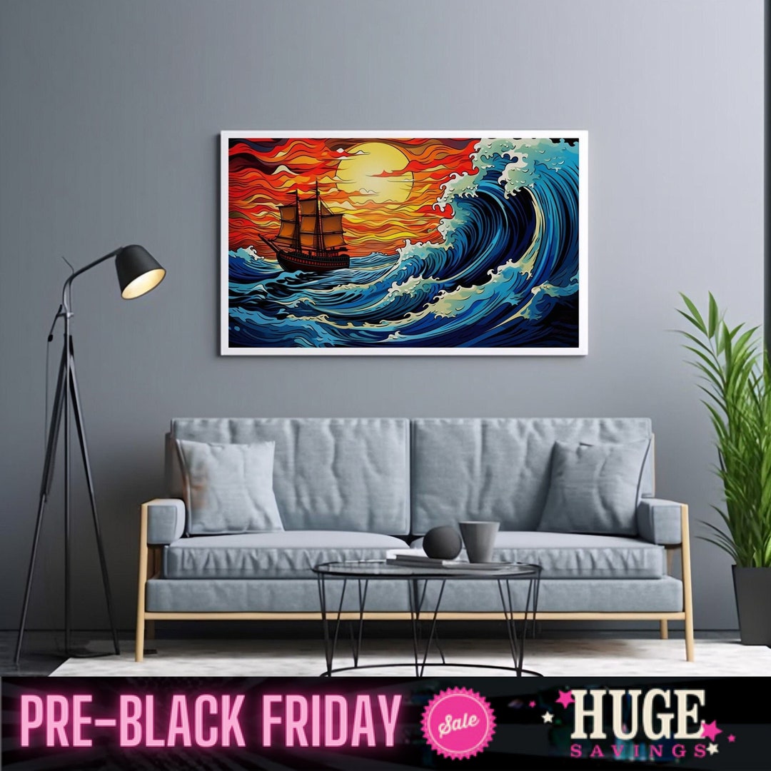 Ocean Waves Wall Art Ocean Wave Prints Wave Wall Decor - Etsy