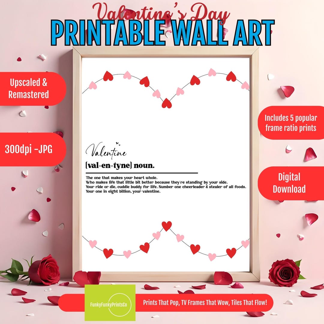 Valentine Wall Art Definition Print – Romantic Home Decor, PRINTABLE ...