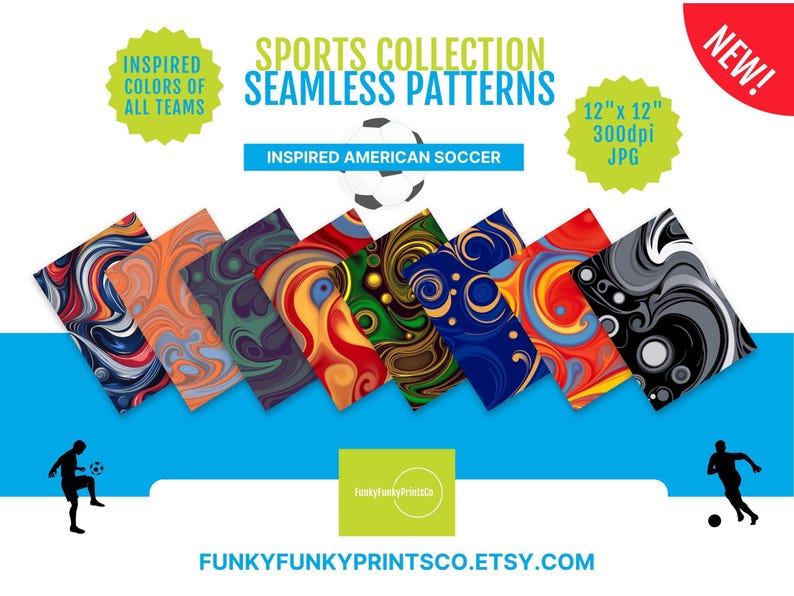 Austin FC Soccer Digital Paper – Seamless Red Blue Swirls 12x12 JPG ...