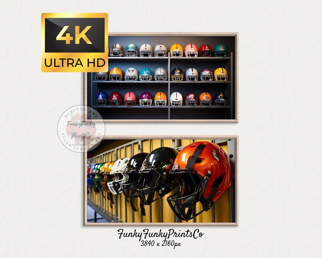 Football Helmet FRAME Tv Art 4K HD Digital Download Perfect for Sports ...