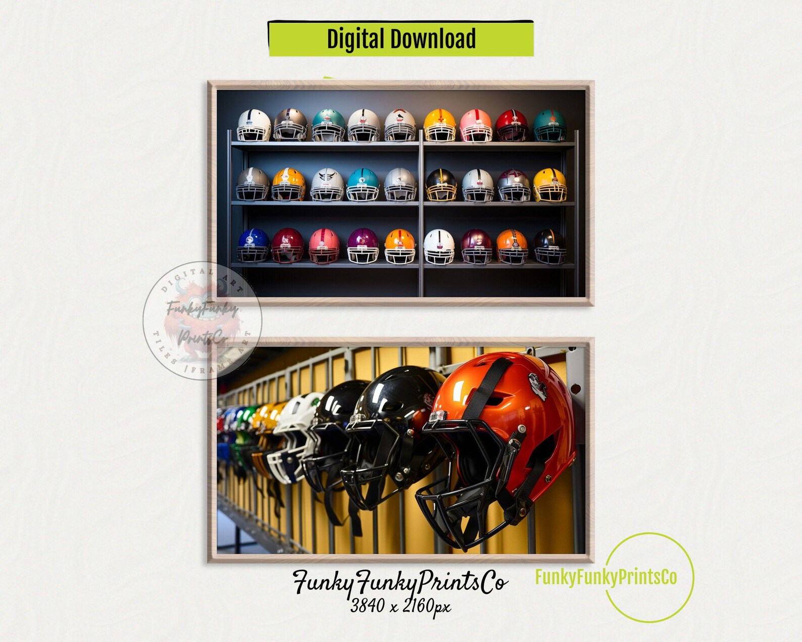 Football Helmet FRAME Tv Art 4K HD Digital Download Sports Fan Cave ...